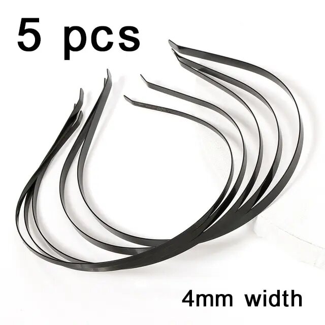 MOONMADE Стальные обручи для бижутерии 5 шт 4mm black flat