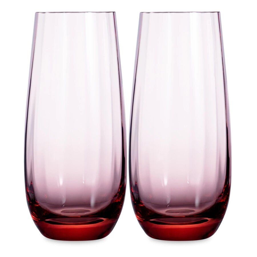 Набор стаканов для воды Moser Оптик 350 мл, 2 шт, розалин, п/к