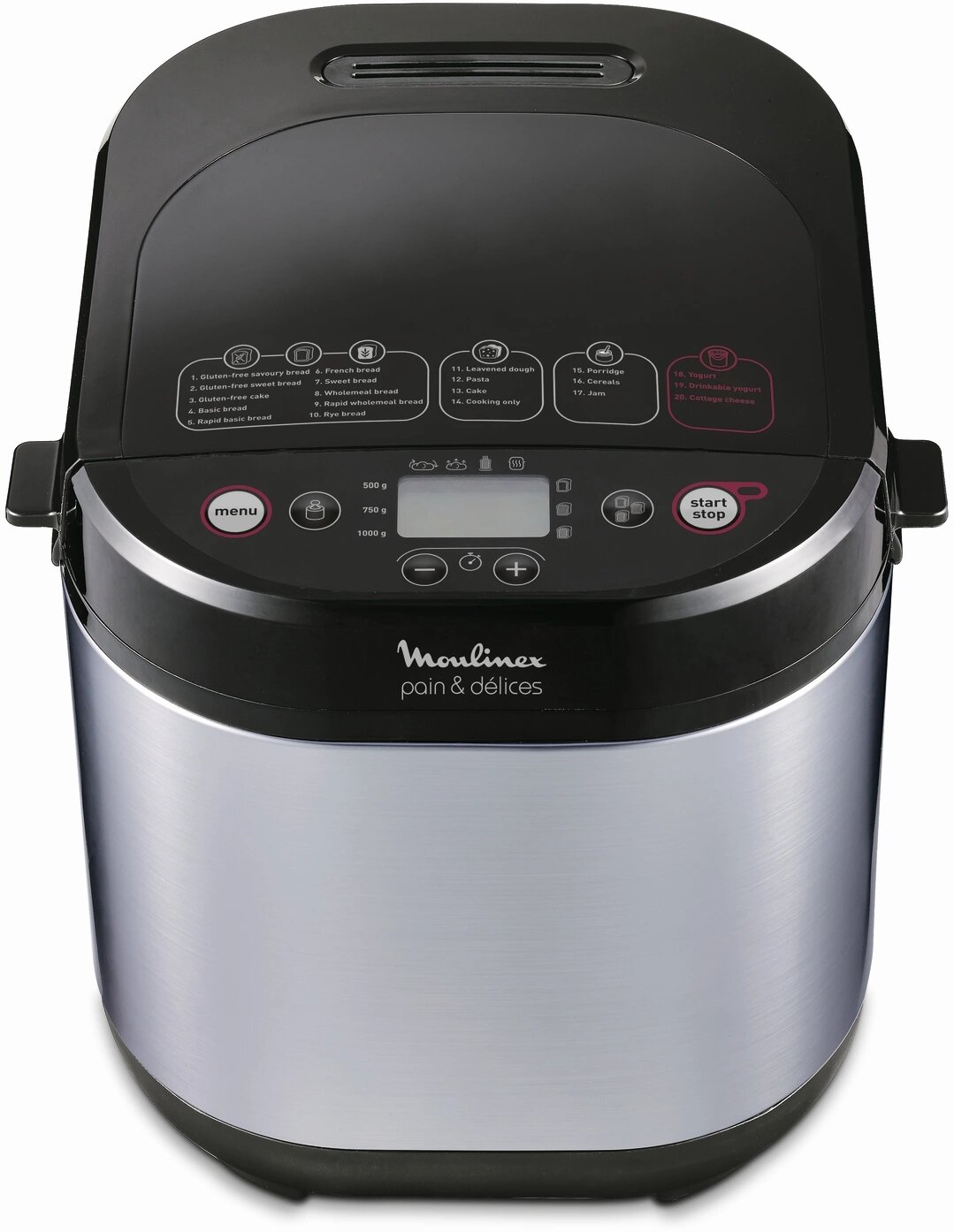 Хлебопечь Moulinex Pain & Delices OW240E30 650Вт серебристый/черный