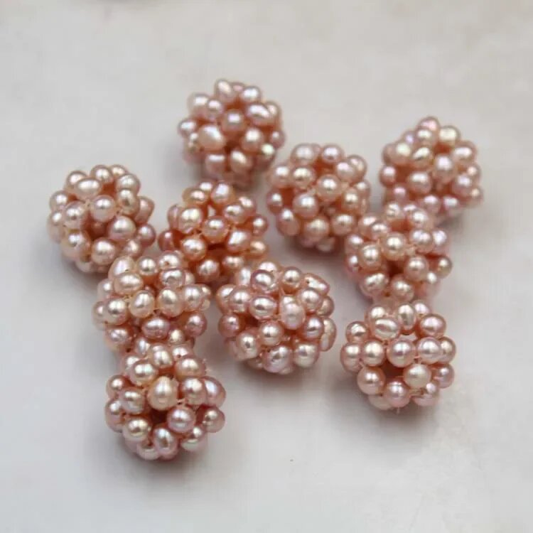 Жемчужные бусины Aura Myria цветок 12 мм 16 мм 13mm, 1pc Purple Pearl