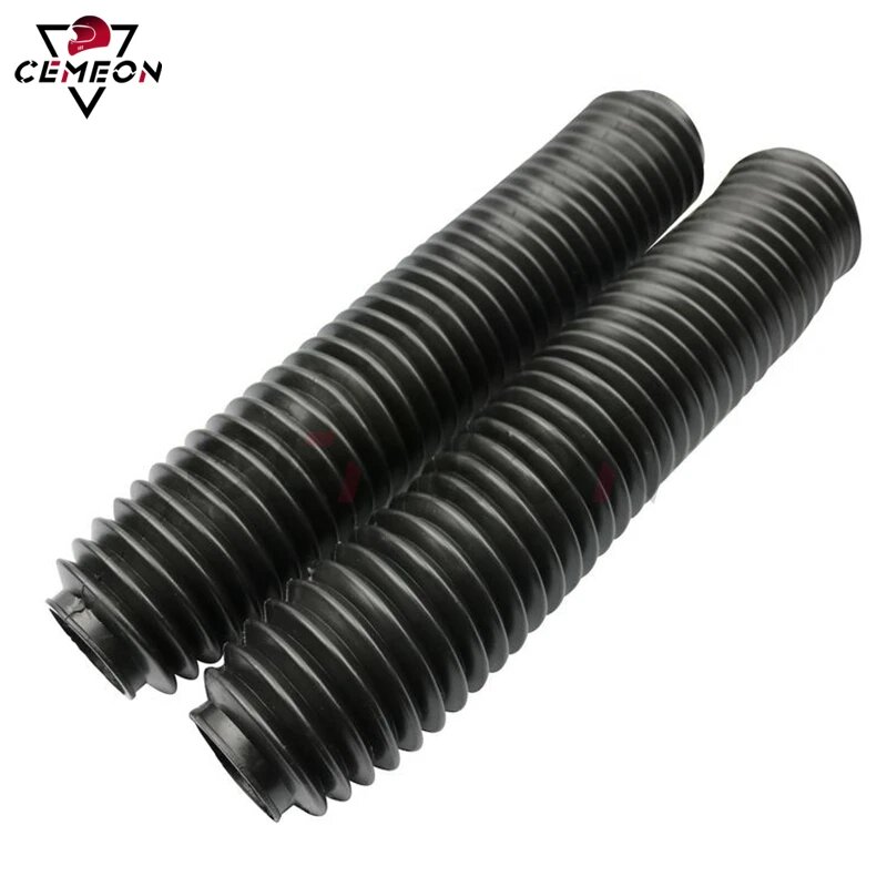 Резиновый пылезащитный чехол для передней вилки мотоцикла, амортизатор, гетры, сапоги, 2x360 черный