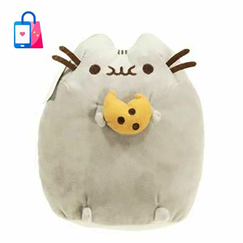 Мягкая игрушка Pusheen Cat (Кот Пушин) с печенье 15 см