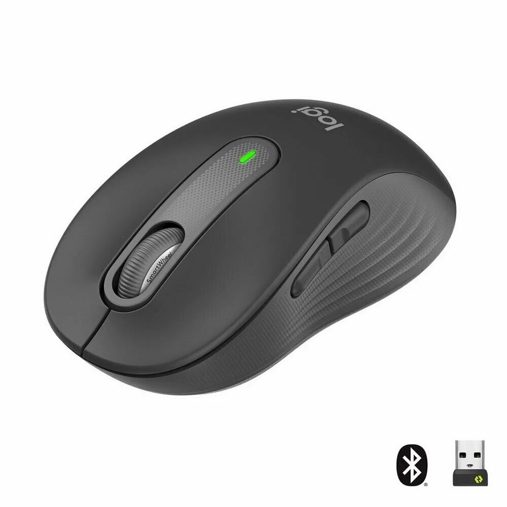Беспроводная мышь Logitech M650 Bluetooth с функцией отключения звука, графит