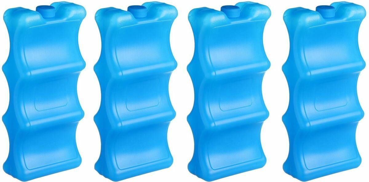 Аккумулятор холода "Мастер К", гелевый хладоэлемент для термосумки и термоконтейнеров, охлаждающий криопакет, многоразовый термоаккумулятор для сумки холодильника набор, набор 4 штуки по 480 мл