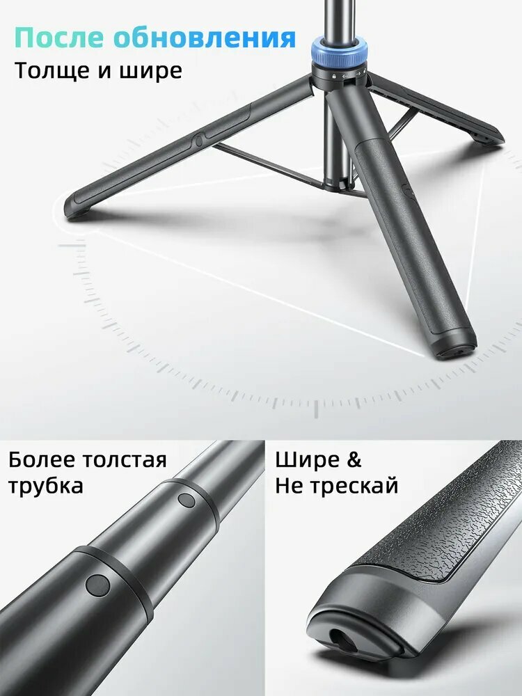 Выдвижной штатив-палка для селфи с пультом ДУ Подставка для iPhone 16/15/14/13 Pro Max/Android Универсальный мобильный штатив для путешествий