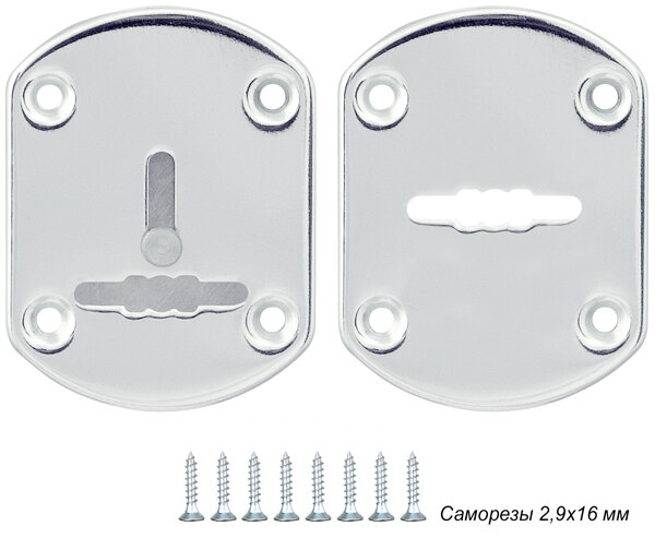 Декоративная накладка ESC021-SS (нержавейка) на сув. замок (1 пара)