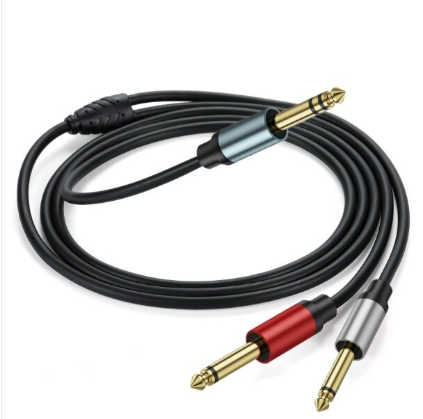 Инсертный кабель 2х6.3 джек моно - 6.3 джек стерео, длина 180 см