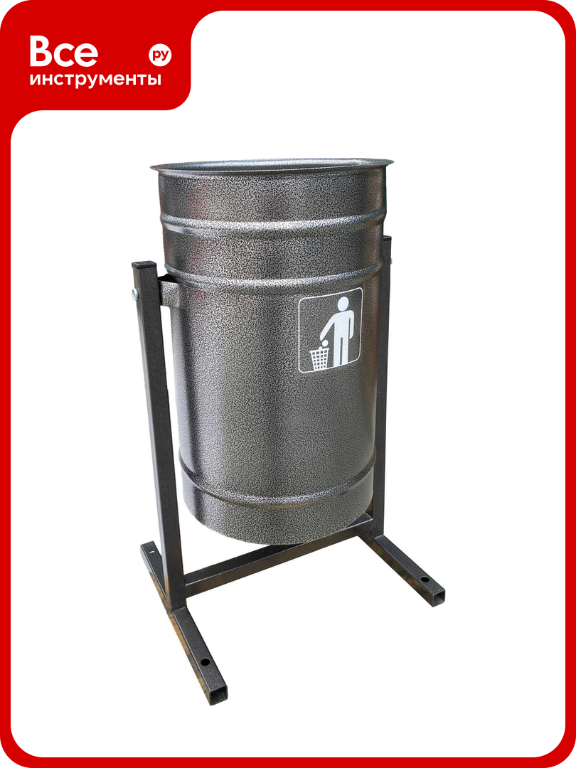 Урна ПК ОТК металлическая «Космос 19 л» цвет антик серебро УК6СБ