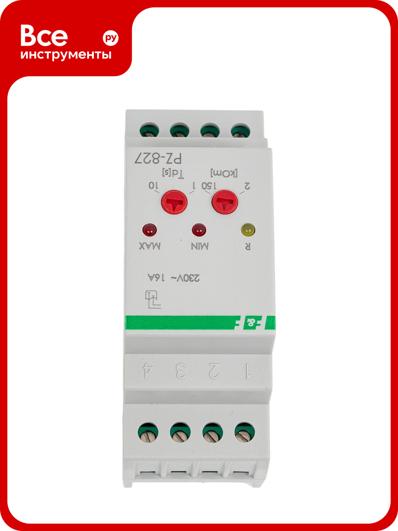 Двухуровневое реле уровня жидкости Евроавтоматика F&F PZ-827 (без датчиков) регулируемая чувствительность, регулируемая