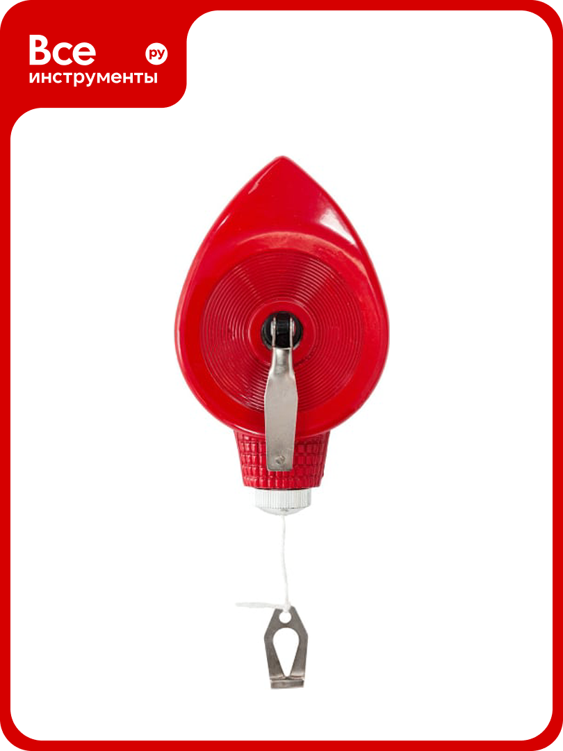 Шнур отбивочный Политех 30 м, в металлическом корпусе, для лучшей фиксации