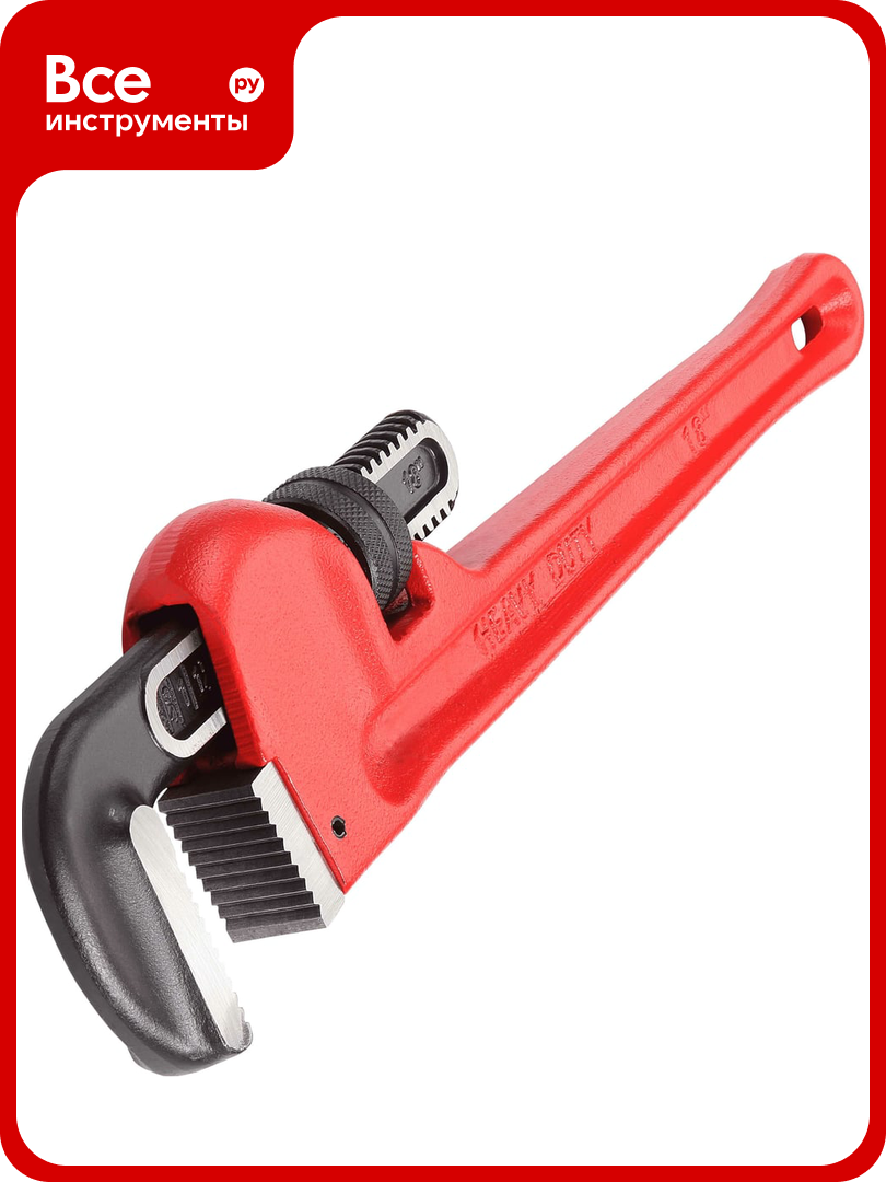 Прямой трубный ключ REKON 18 034018, с перемещаемой по всей длине