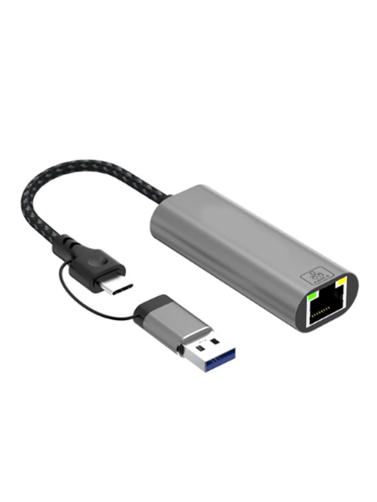 USB And Type C To 1000M RJ45 Gigabit Ethernet Adapter 1000Mbps Fast Speed Networking Connection Card Widely Used