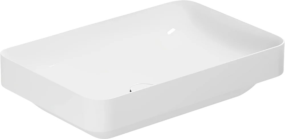Накладная раковина Azzurra Elegance 60 фаянсовая, без отверстия под смеситель, раковина для ванной, 60 см, прямоугольная, белая