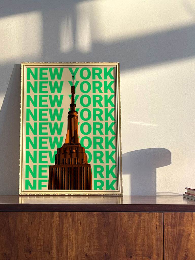 Постер для интерьера "Нью-Йорк" А4, подарок путешественнику
