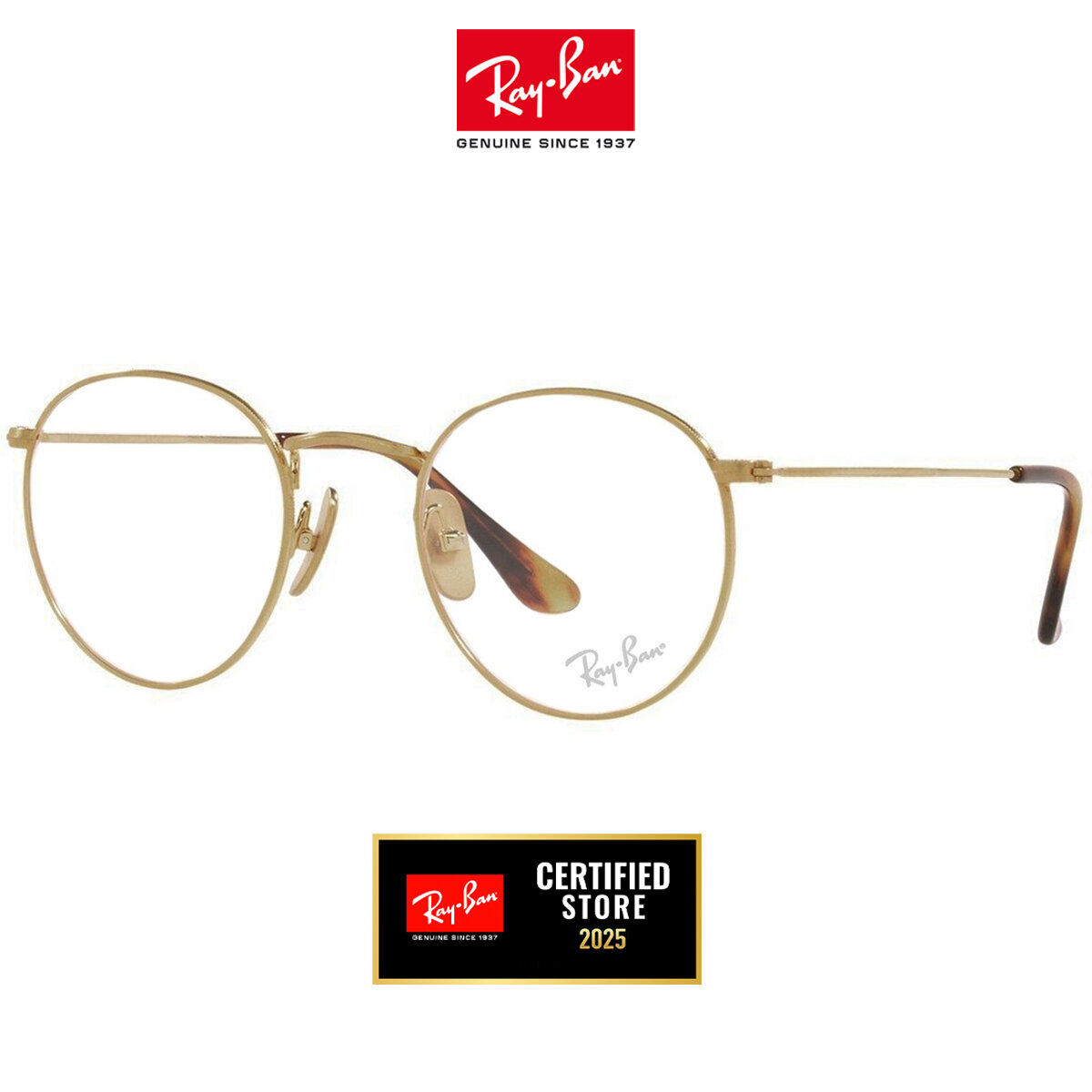 Ray-Ban 8247V 1226 Round Titanium Small size 47 mm оправа для очков