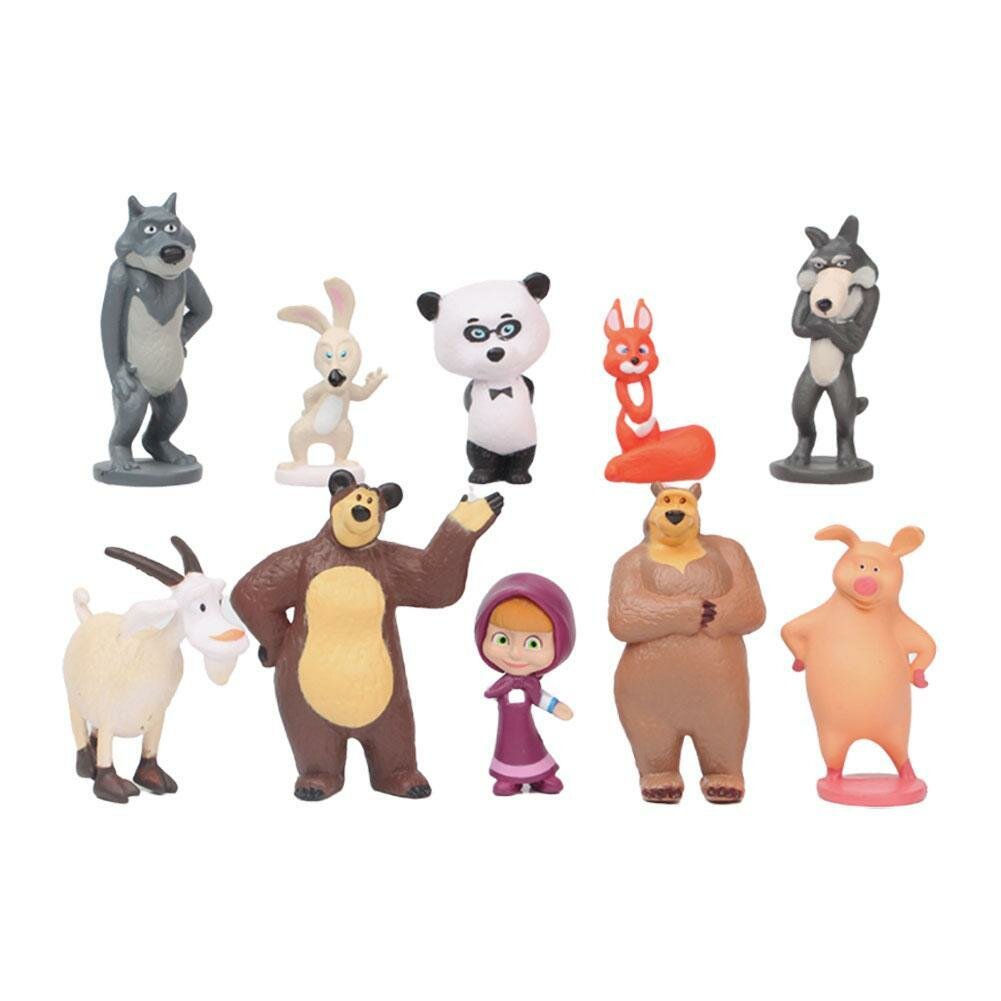 Маша и Медведь аниме фигурки игрушки для детей 10шт