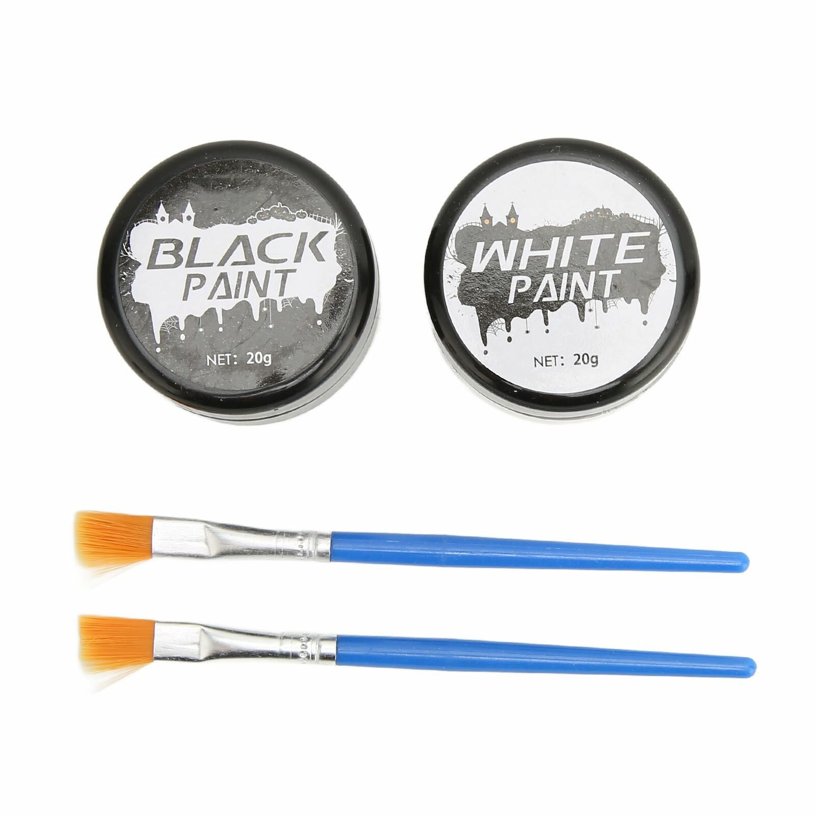 Черно-белая краска для лица, череп, скелет, набор для раскрашивания лица для косплея на Хэллоуин