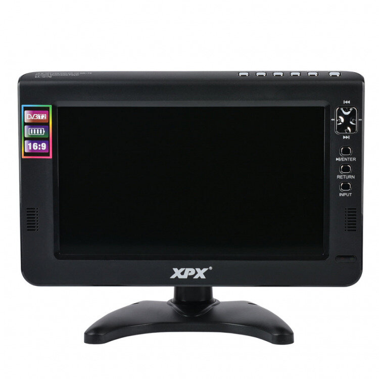 Портативный мини телевизор с аккумулятором XPX EA-908D 9.8" DVB T2