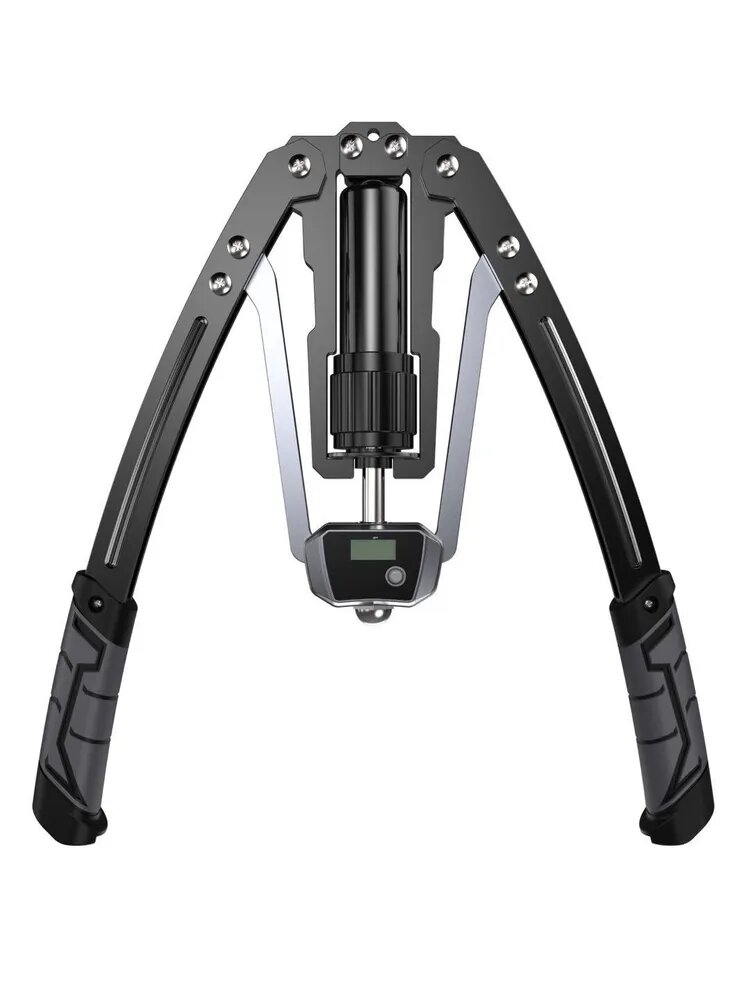 Эспандер для рук 200 кг, кистевой черно-серый, стальной, регулируемый, 1 шт