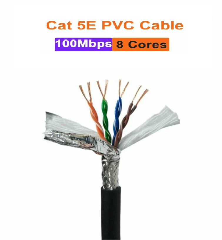 Сетевой кабель Ethernet Cat 5E/6A/7/8 RJ45, высокоскоростной, 40 Гбит/с, 4 8-жильный, 22AWG, разъем SFTP, сигнал робота, экранированный витой парой