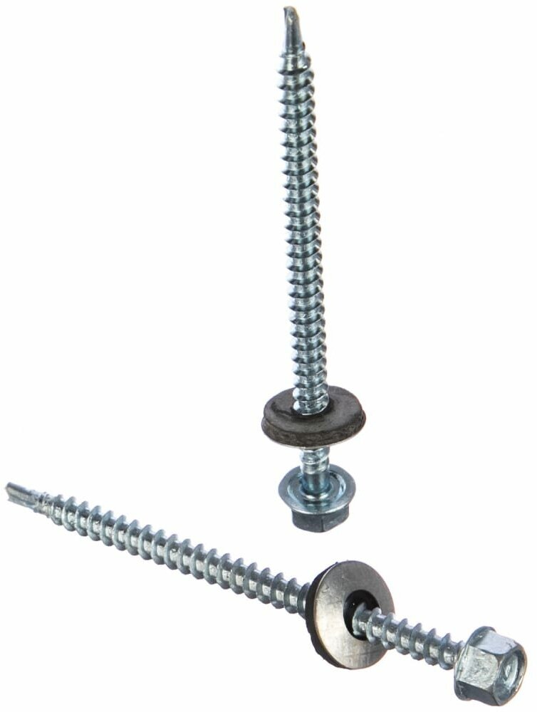 Кровельный саморез Tech-Krep КР ZP сверло 4,8х76 30 шт, коробка с окном 124636