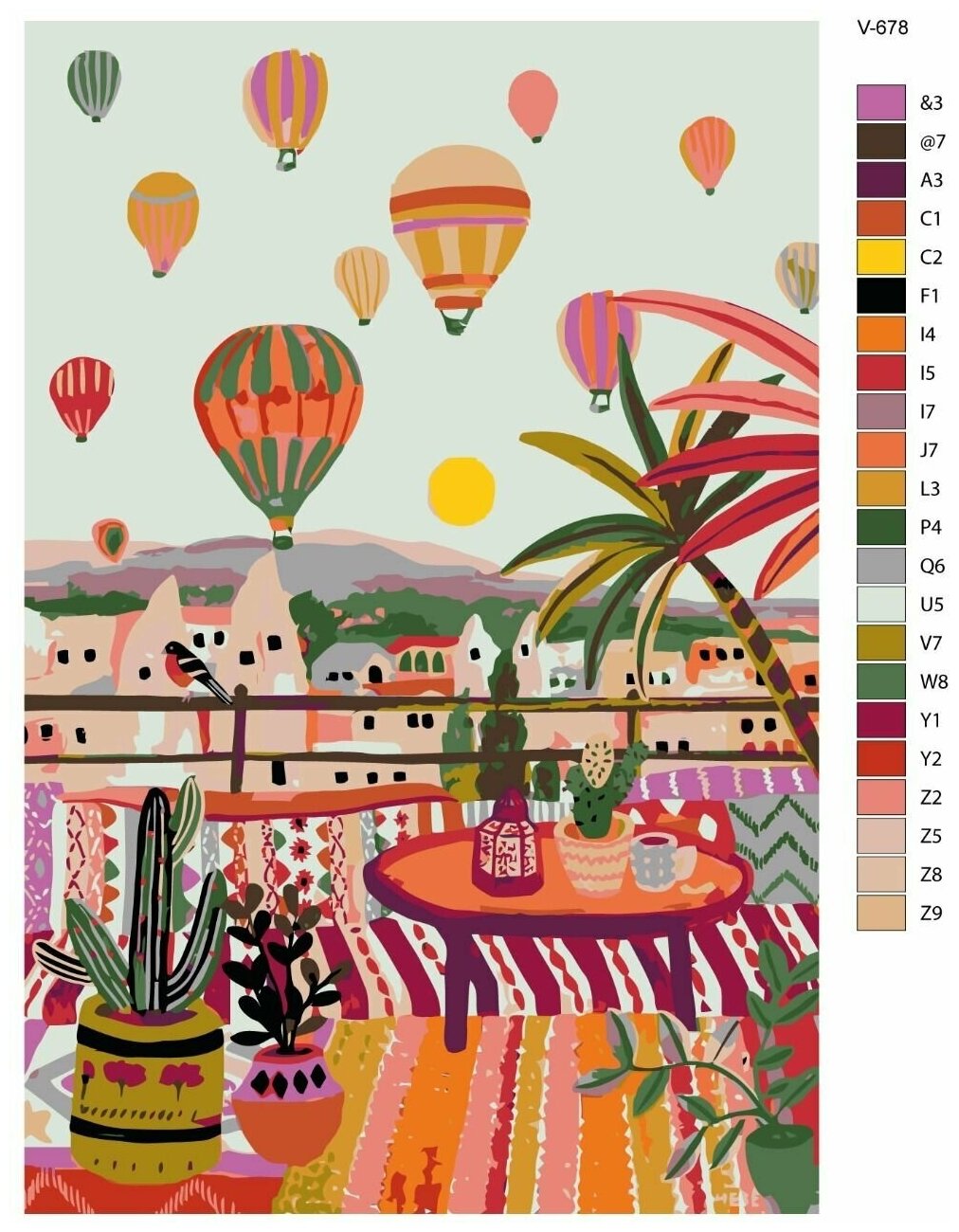 Картина по номерам V-678 "Турция. Каппадокия постер", 40x60 см