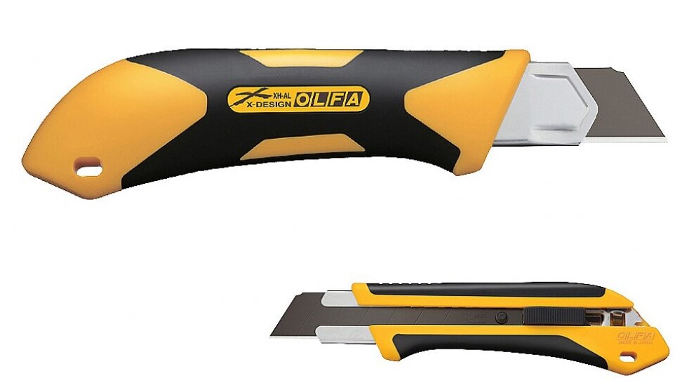 Нож Olfa Autolock с выдвижным лезвием двухкомпонентный корпус 25 мм OL-XH-AL