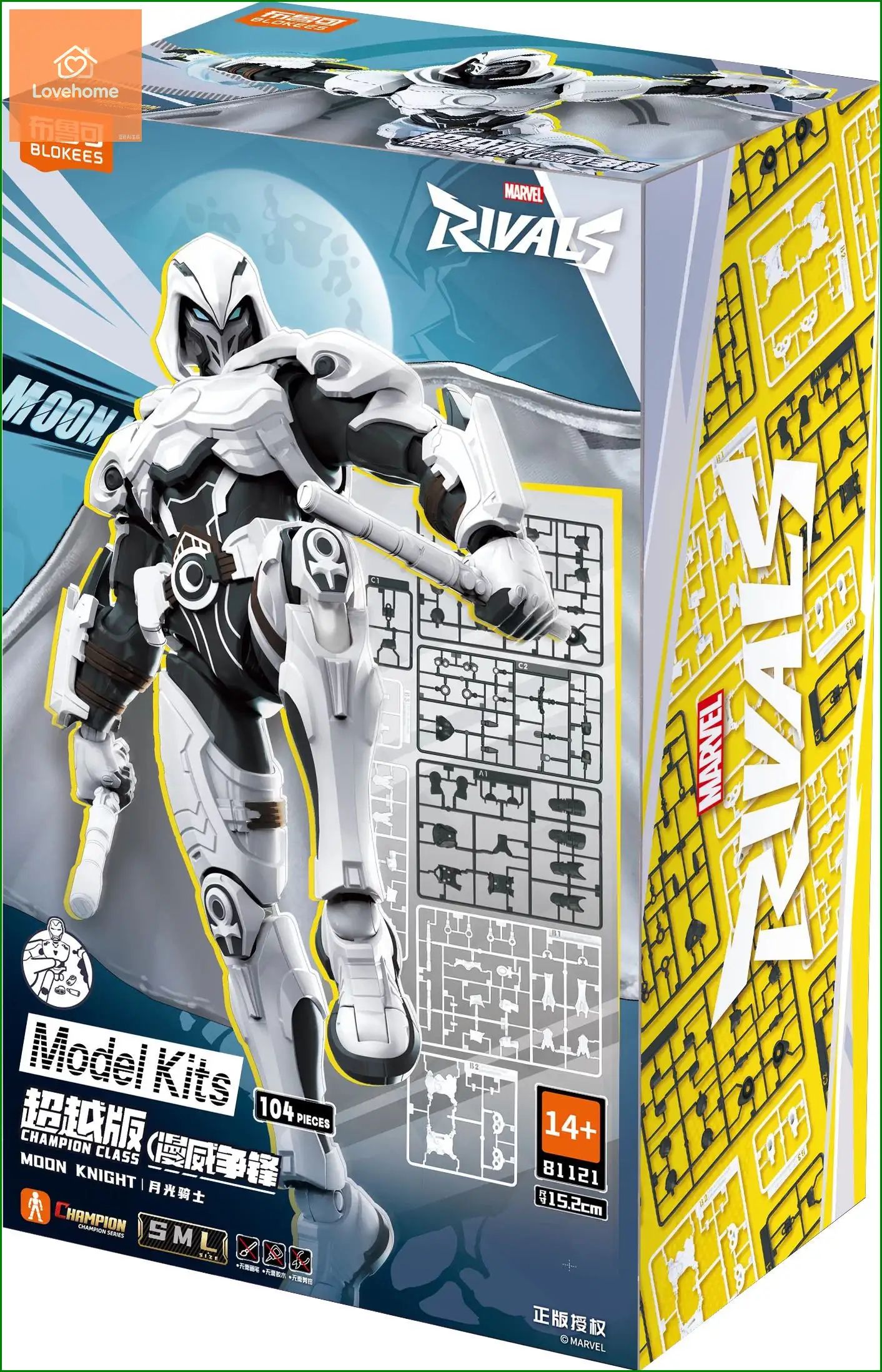 BLOKEES Marvel Rivals CHAMPION CLASS Серия Moon Knight Spider Man Venom Сборная модель Игрушки-модели