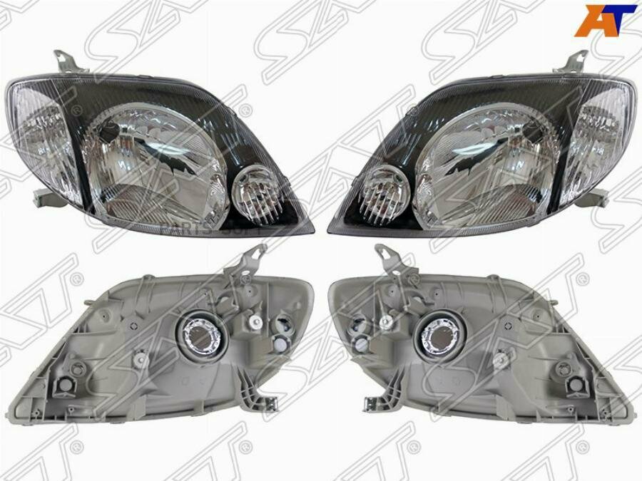 Фара Toyota Corolla (E120) 00-02 / Corolla Fielder 00-02 (Галоген/ Комплект/ Ручная регулировка/ чёр SAT ST-212-11B5PXLD2 | цена за 1 шт
