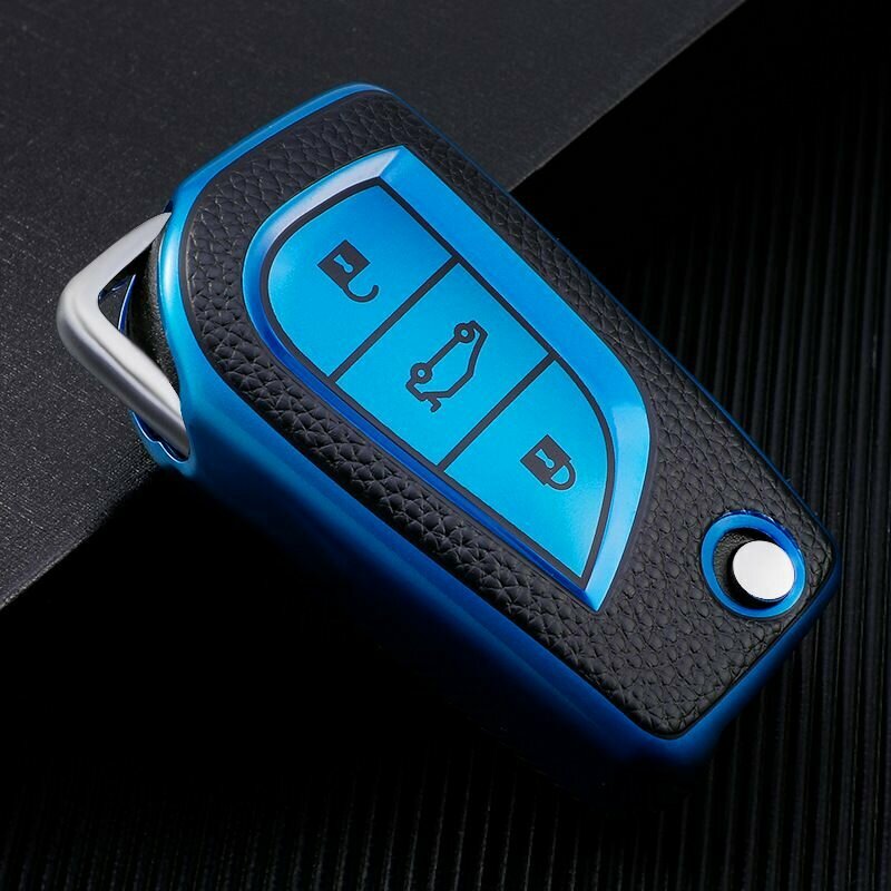 Чехол Mejicar Light Blue TPU, для ключа Toyota, основной, термопластик