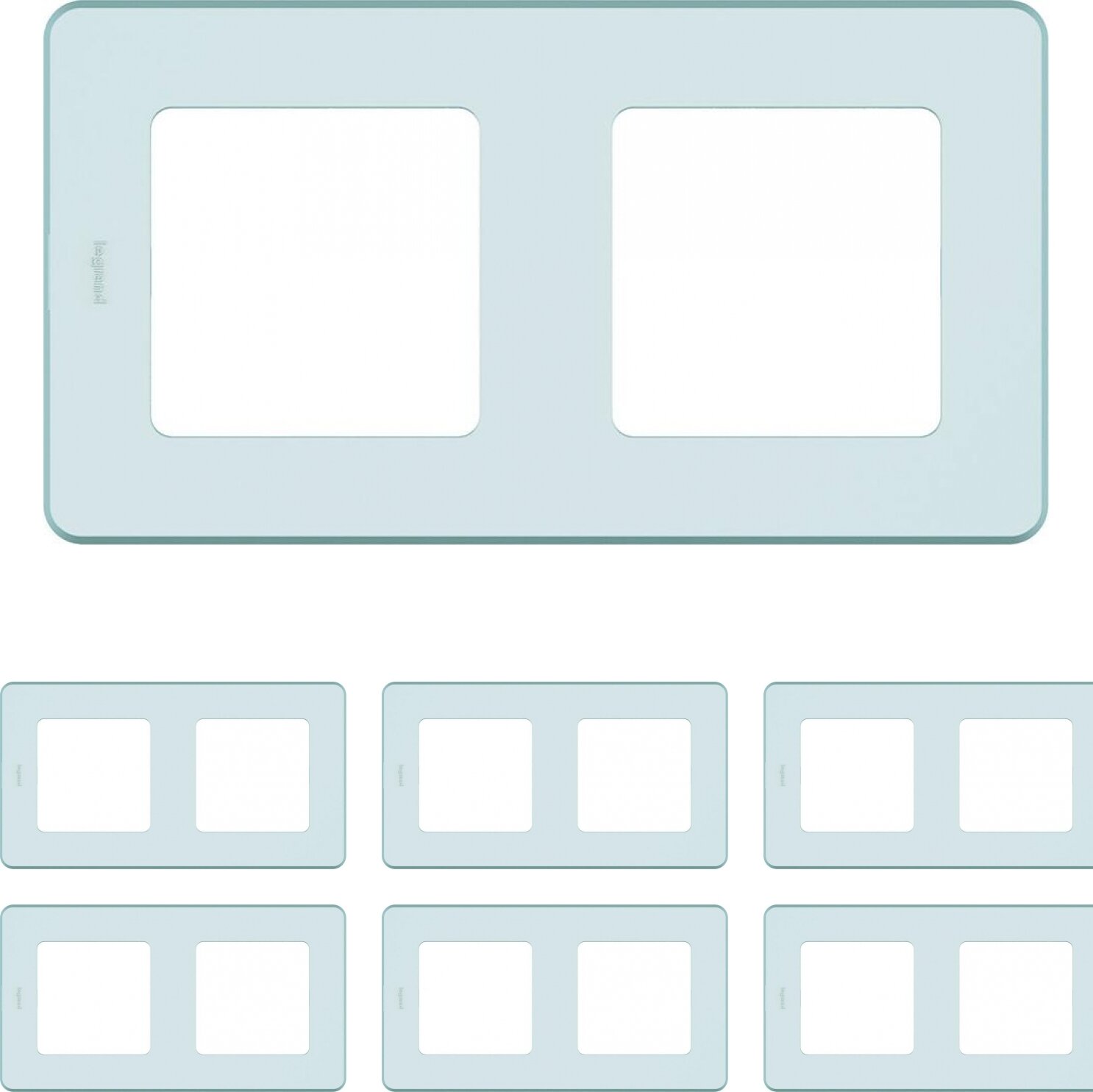 Рамка Legrand Inspiria двухместная универсальная мятный (комплект из 6 шт.)