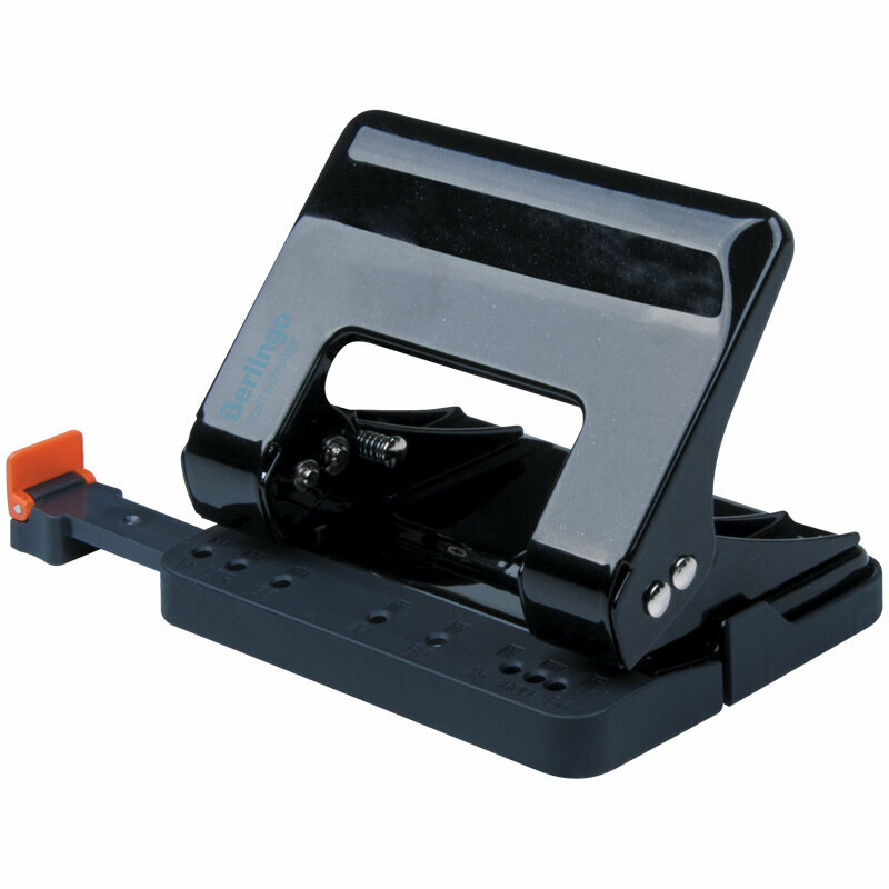 Дырокол на 15листов, металлический, черный