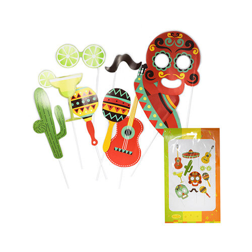 Патибум Y Набор для фотосессии №7 11 шт Мексиканская вечеринка аксессуары для съемки