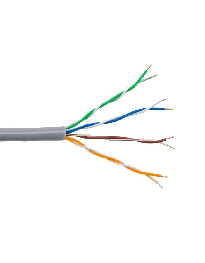 Кабель витая пара Bion BCL-U5451-101 U/UTP, кат.5e, 4x2x0,51мм AWG 24, CCA, одножильный, PVC, для внутренней прокладки, 305м, серый