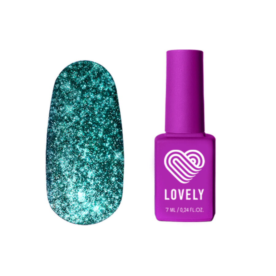 Гель-лак Lovely, Diamond №D01 - Бирюзовый