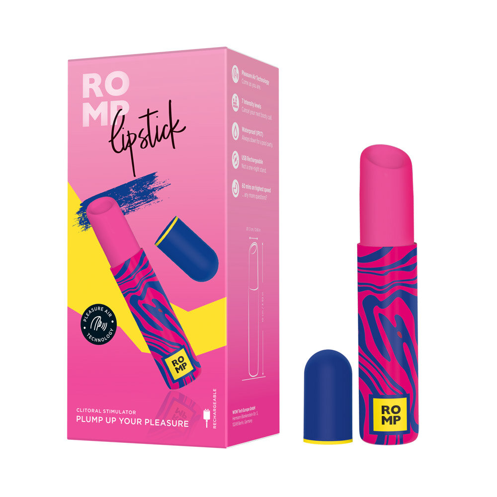 Бесконтактный стимулятор клитора ROMP "Lipstick"нежное прикосновение