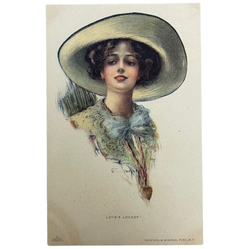 Почтовая открытка "Рут Форд Харпер. Медальон любви" 1910-1928 гг. США