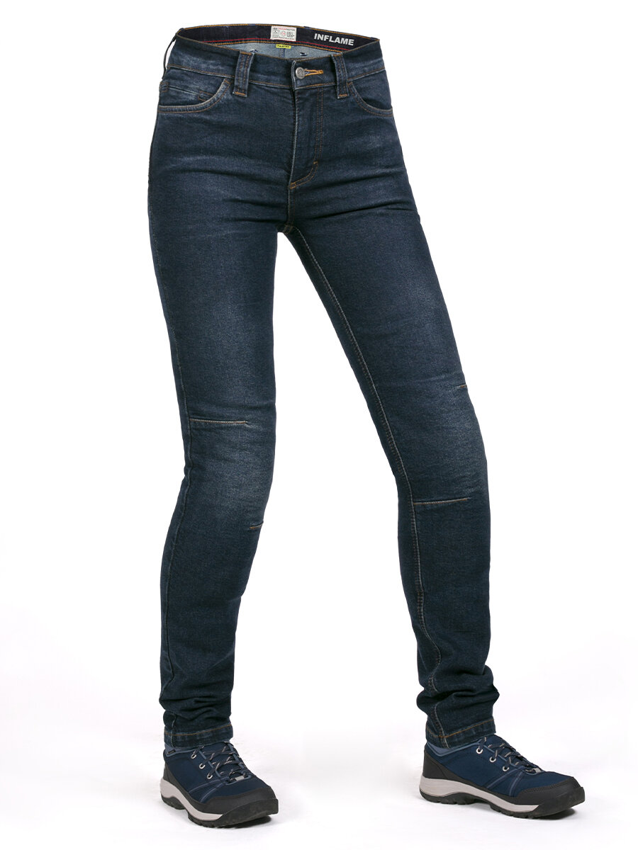 Мотоджинсы женские INFLAME SUPER WITCH, цвет синий темный, размер 25