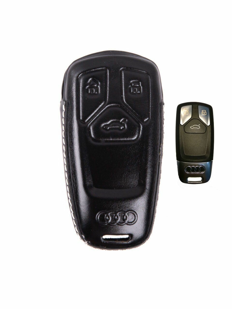 Чехол для автомобильного ключа Audi A3, A4, Q7, Q5, TT, SQ5 Sportback, натуральная кожа