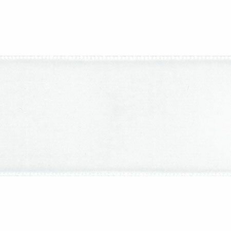 Тесьма/Лента из полиэстера с бархатистым ворсом с одной стороны/белый/2,5см./23м./