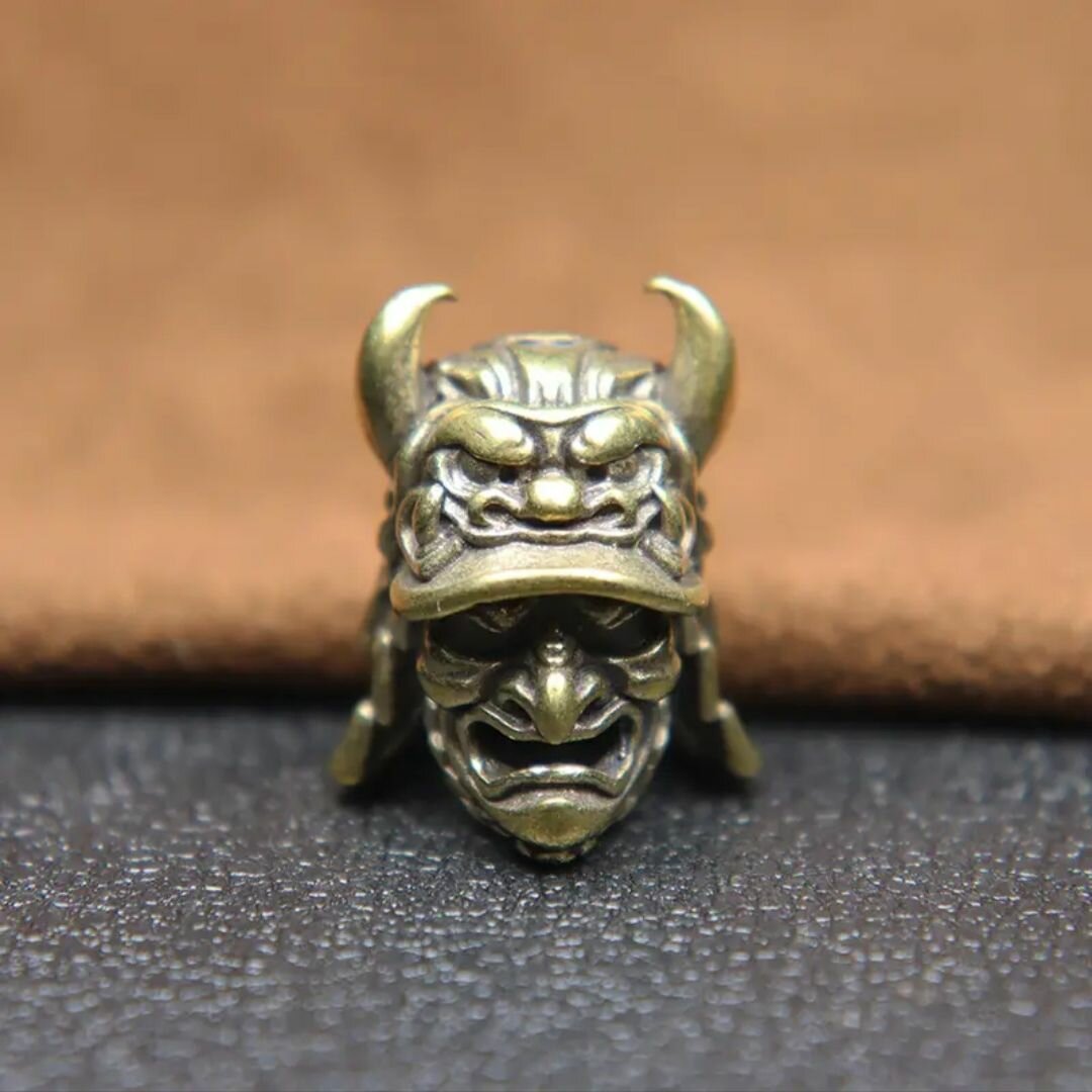 Бусина для темляка"Воин самурай". Отверстие 5.5 мм. Бусина темлячная. Японский воин