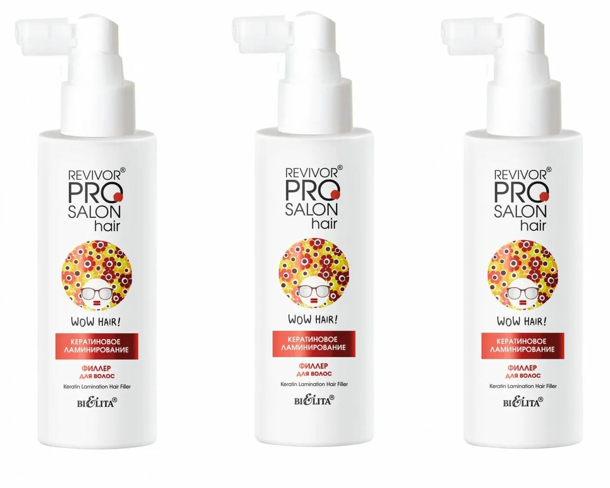 Белита Филлер для волос Revivor PRO Salon Hair, Кератиновое ламинирование, 150 мл, 3 уп.