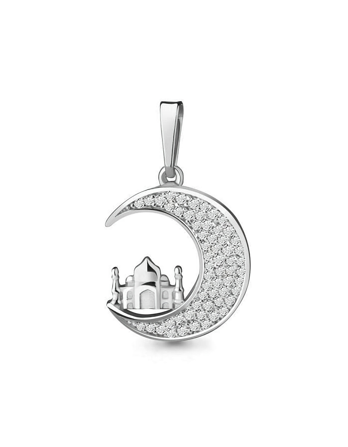 Подвеска, серебро, 925 проба, родирование, фианит