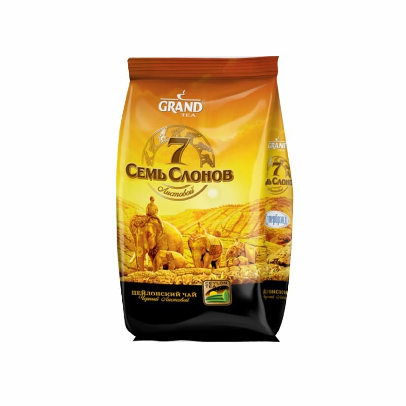 Grand Чай листовой черный Семь Слонов,100 г