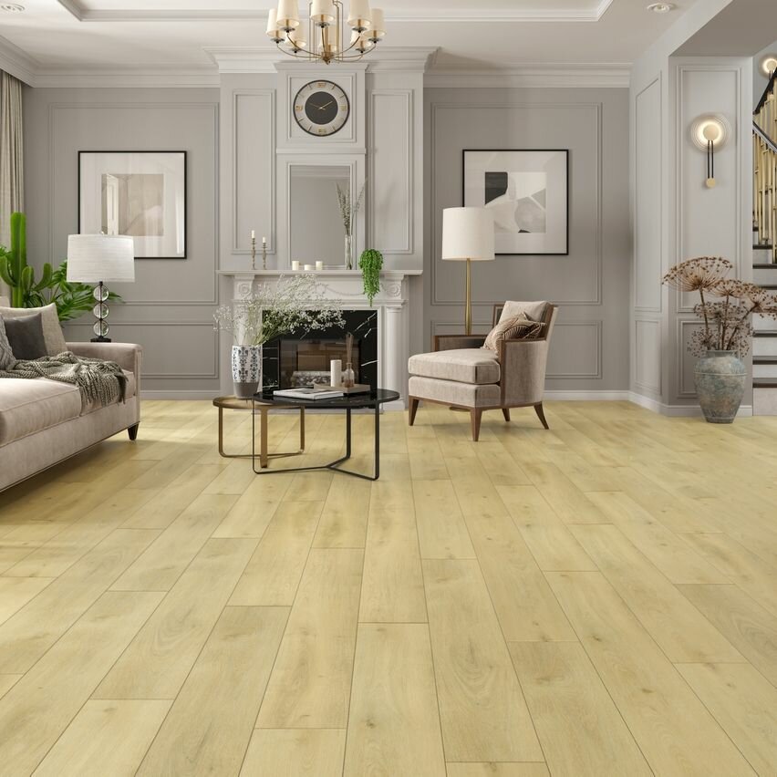 Каменно-полимерная плитка (ABA) Tulesna PREMIUM подложкой ISOFIX 1004-301 Modesto 1,786 м2, толщиной 8 мм