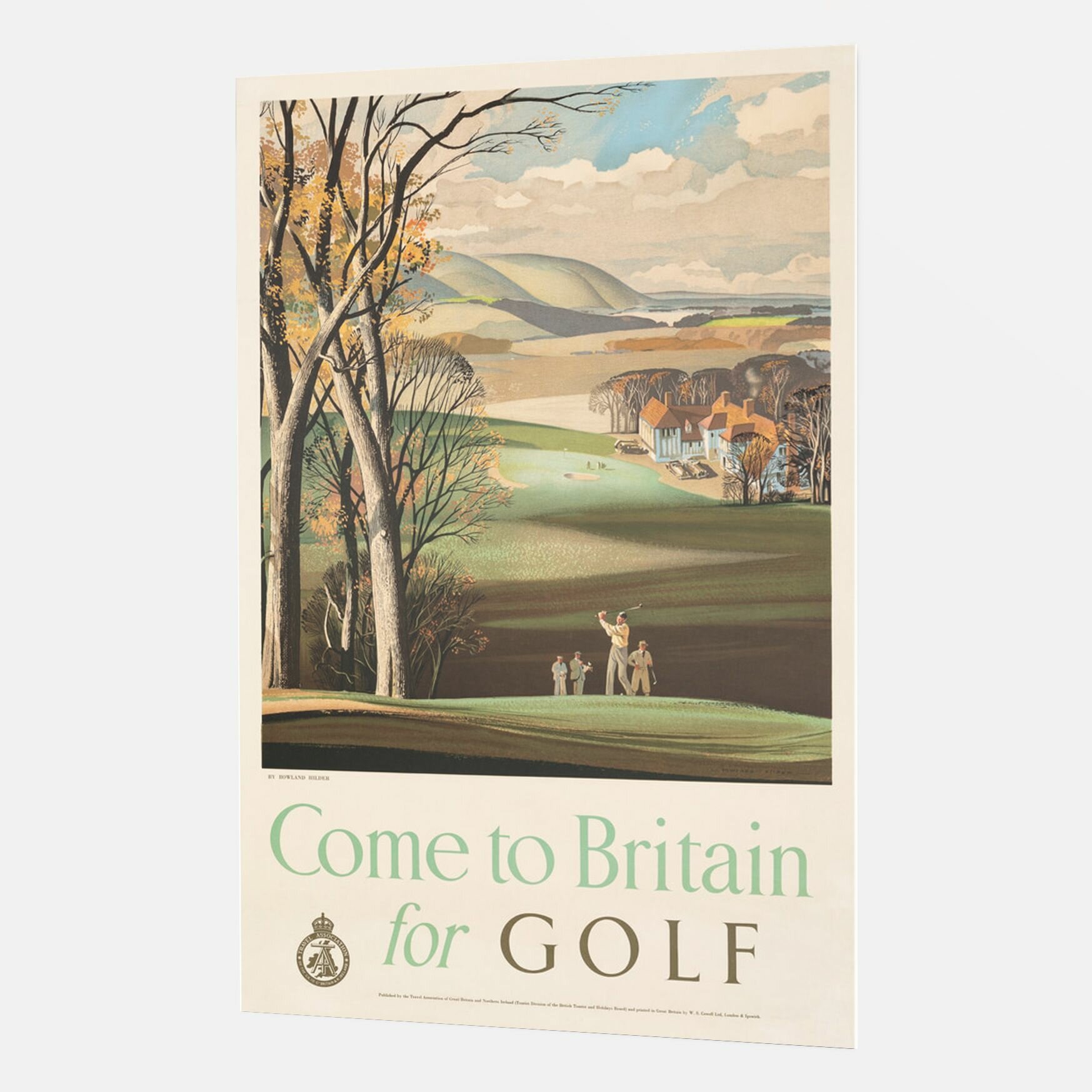 Постер (плакат) для интерьера, винтажный ретро постер, Come to Britain for Golf 40x60 см. от Poster4me