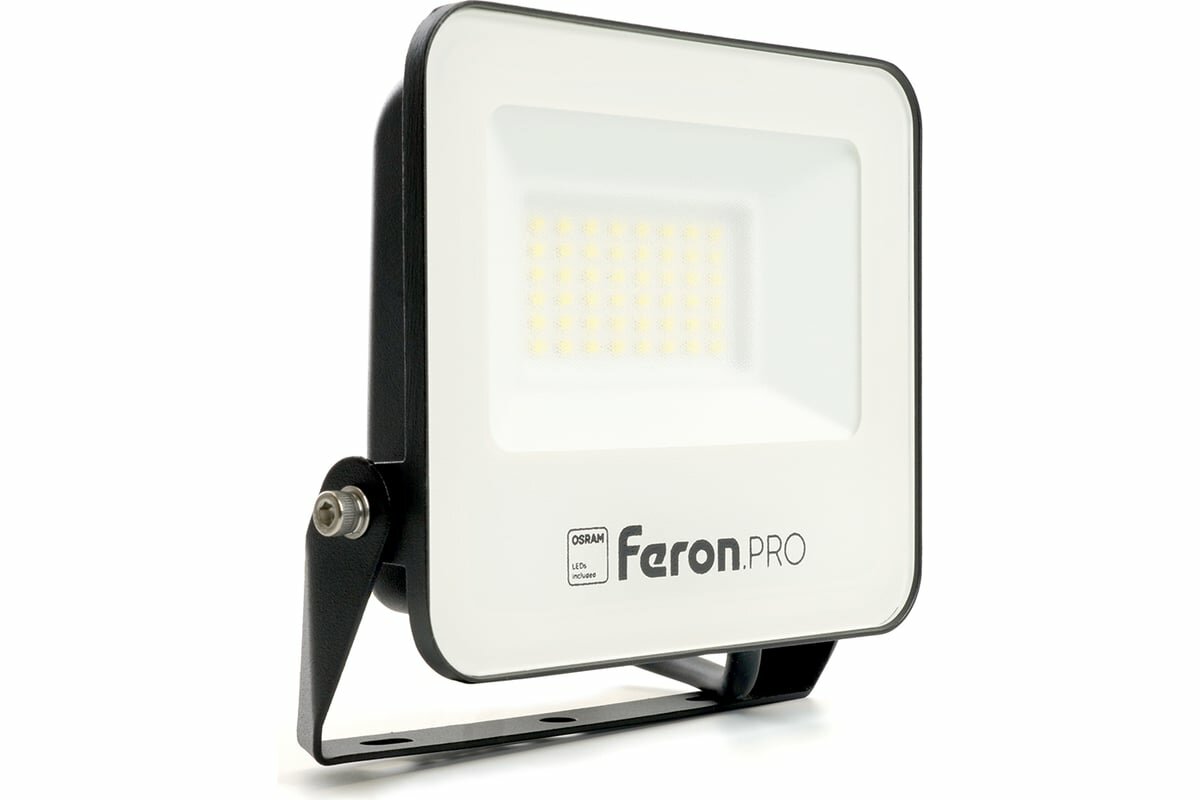 FERON Прожектор светодиодный LL-1000 30W 6400K 3600Лм IP65 28xOSRAM чёрный 41539