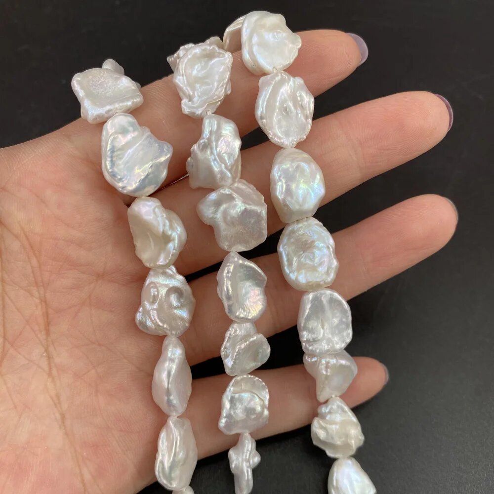 Натуральные бусины барочного жемчуга