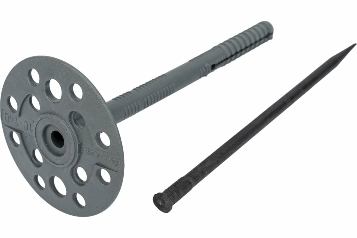 Tech-Krep дюбель для теплоизоляции с пластмассовым гвоздём 10×140 мм, набор 30 шт 154279