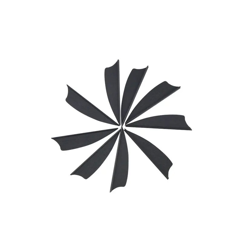Пластиковые перья для стрел Sharrow, 1,75", 8 цветов, 100 шт Черный, 2. black 100pcs
